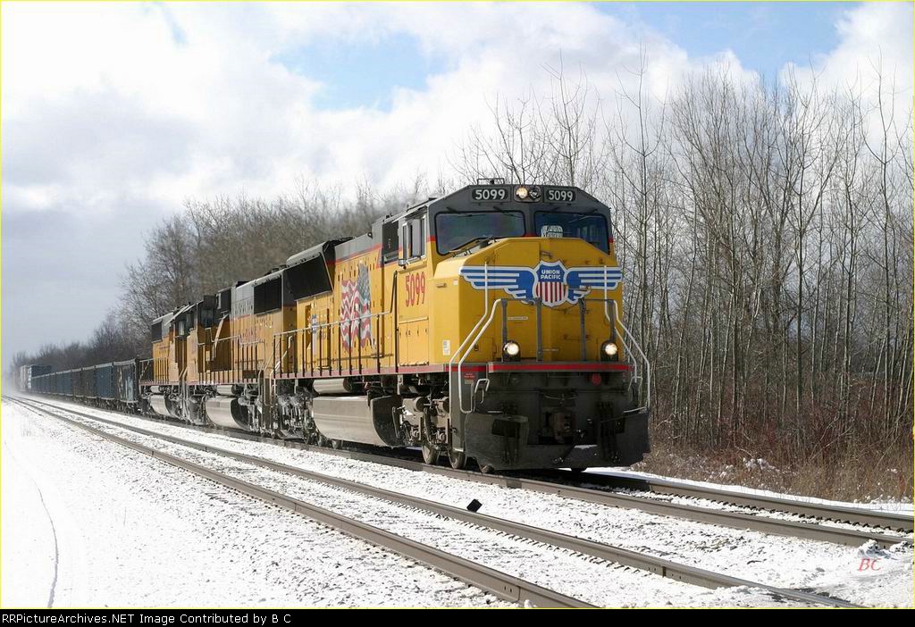 UP 5099 @ Harrington RD. 02/18/2005